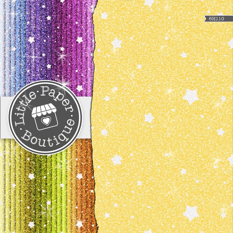 600 Pastel Glitter Stars Printable Background for COMMERCIAL USE ...