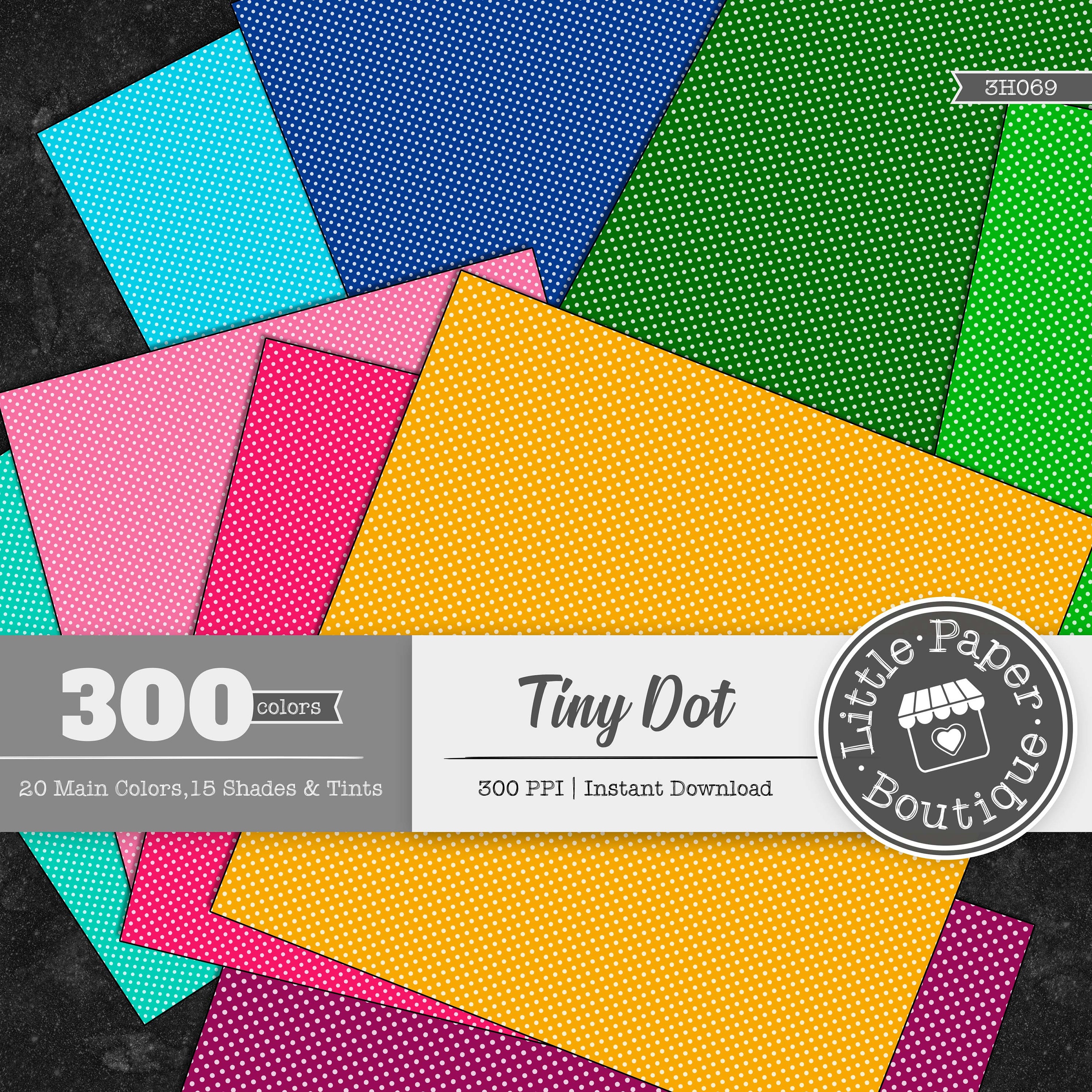 300 Tiny Polka Dot Digital Paper Digital Rainbow Polka Dot Paper Polka ...