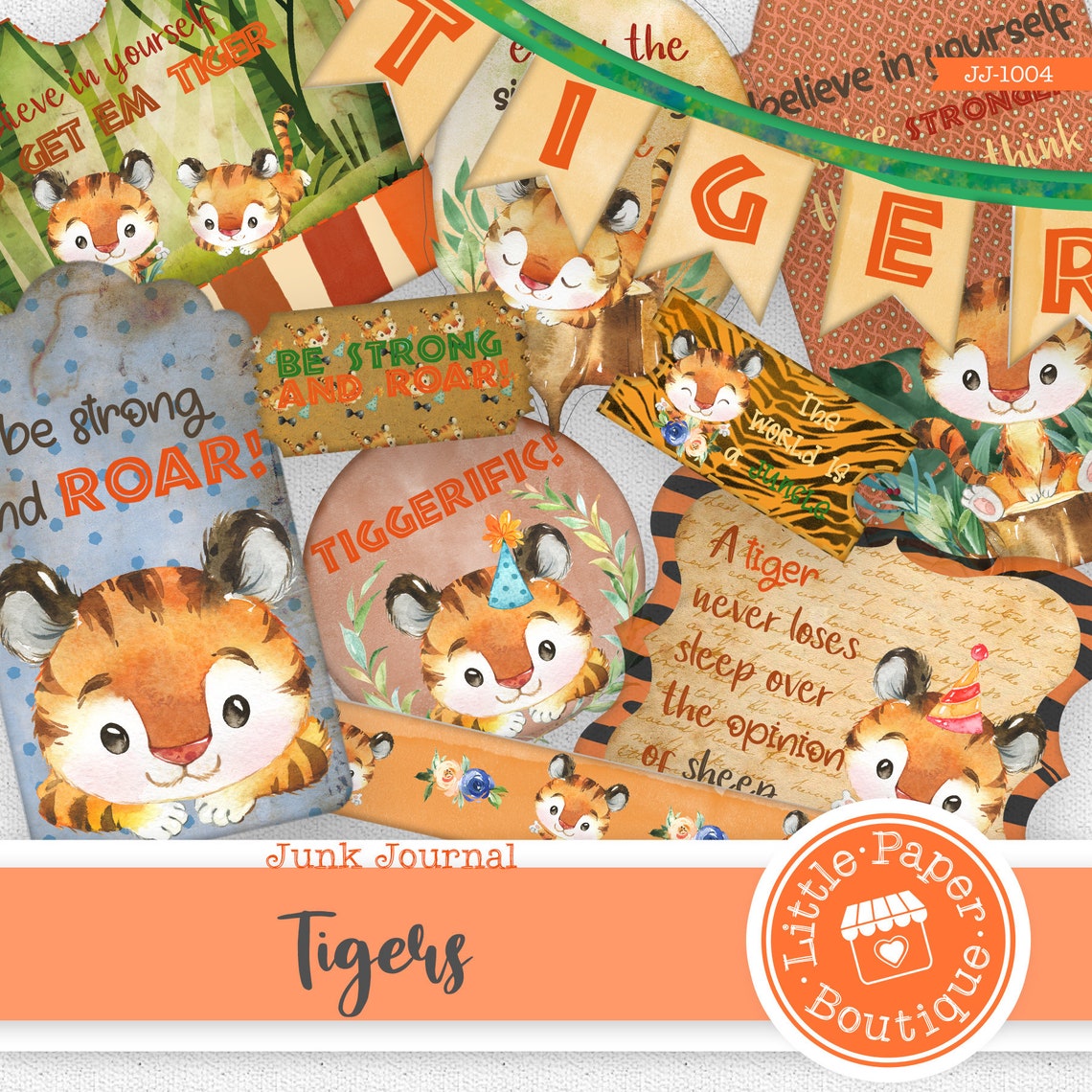 Tiger Jungle Digital Junk Journal Kit FULL KIT Bumble Bees - Etsy