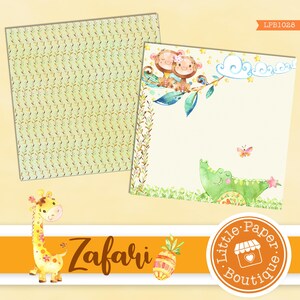 Safari Zoo Digital Paper, Zoo Scrapbook Paper, Zoo Animals Paper ...