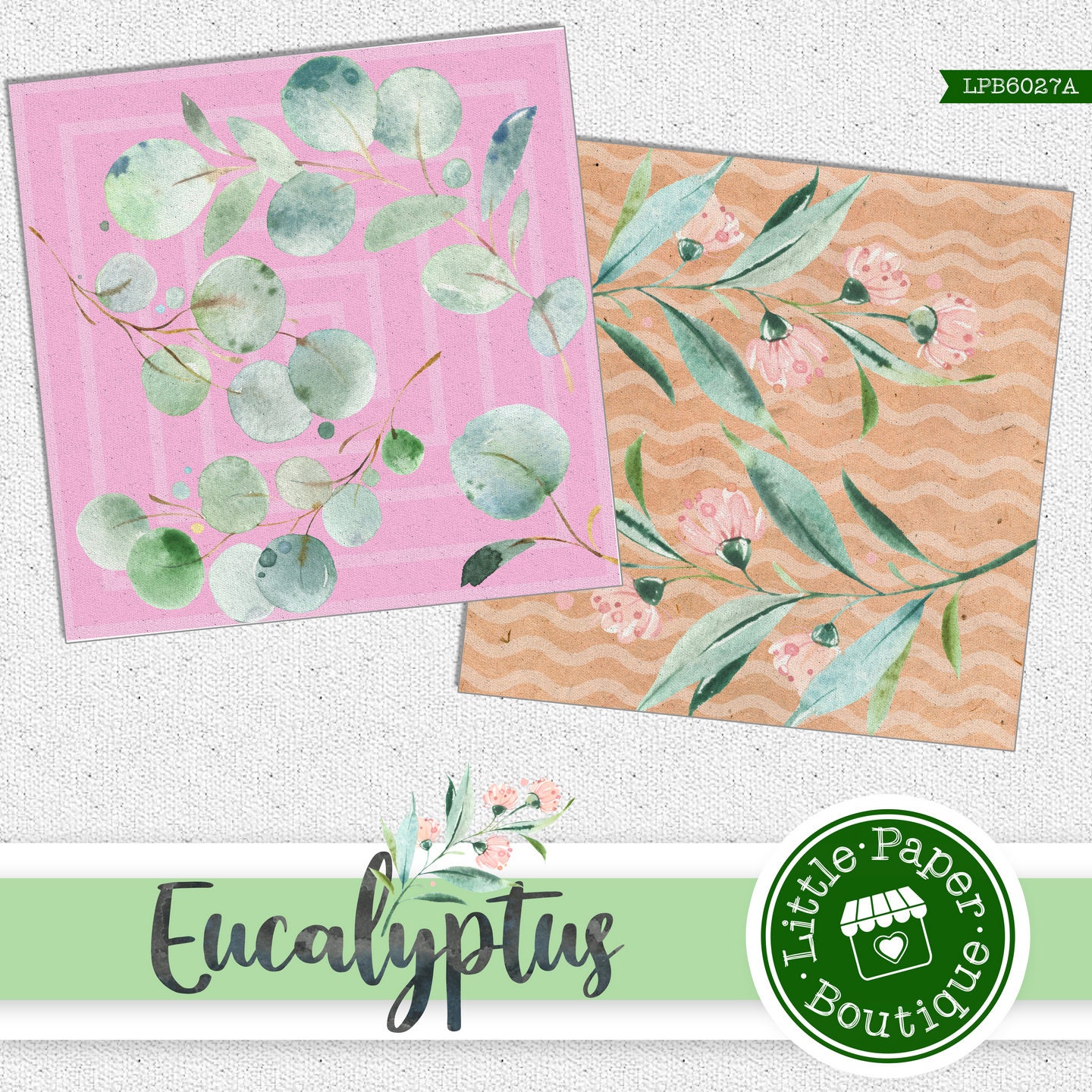 Watercolor Eucalyptus Digital Paper Seamless Eucalyptus - Etsy