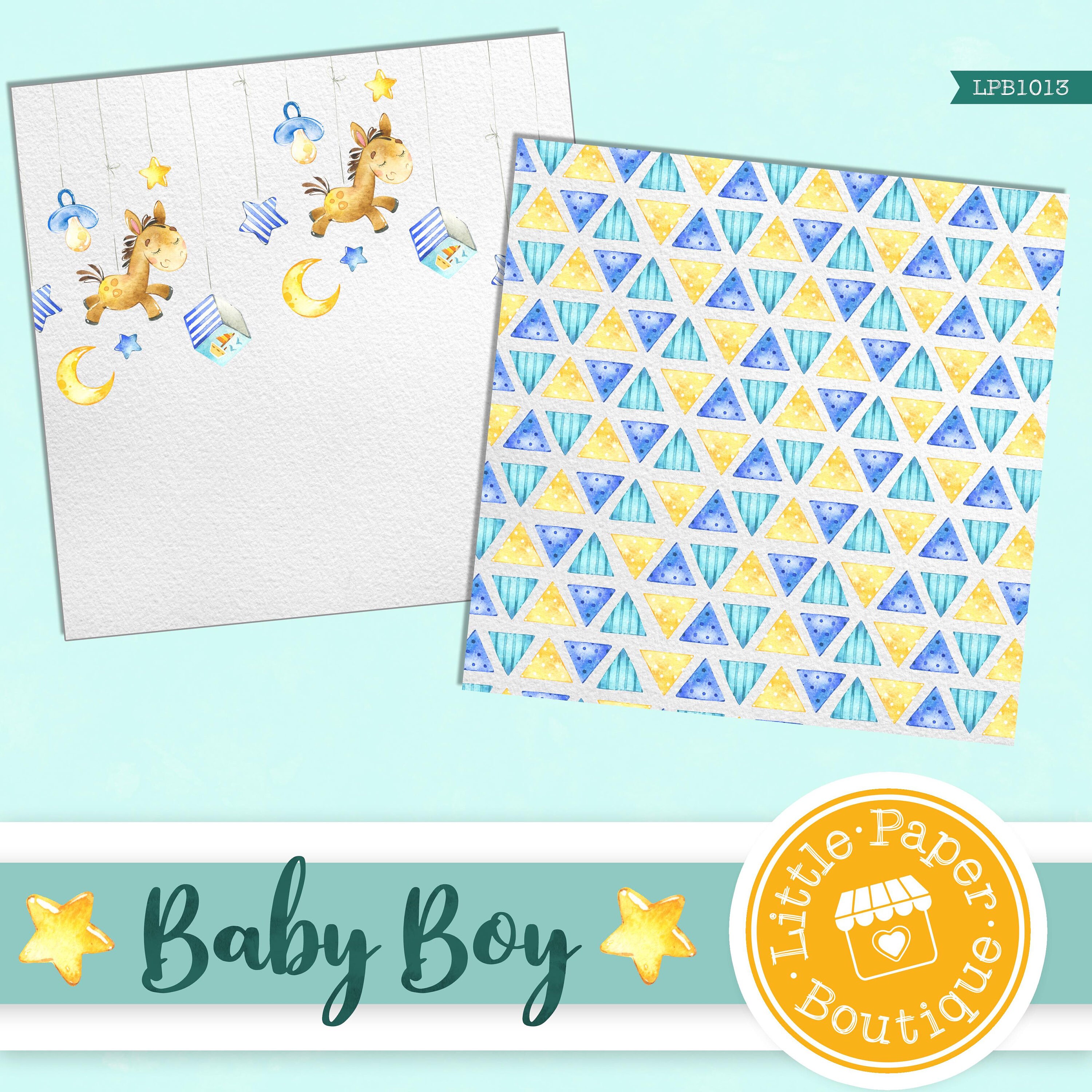 Baby Blue Digital Paper Blue Grey Baby Boy Digital Paper | Etsy