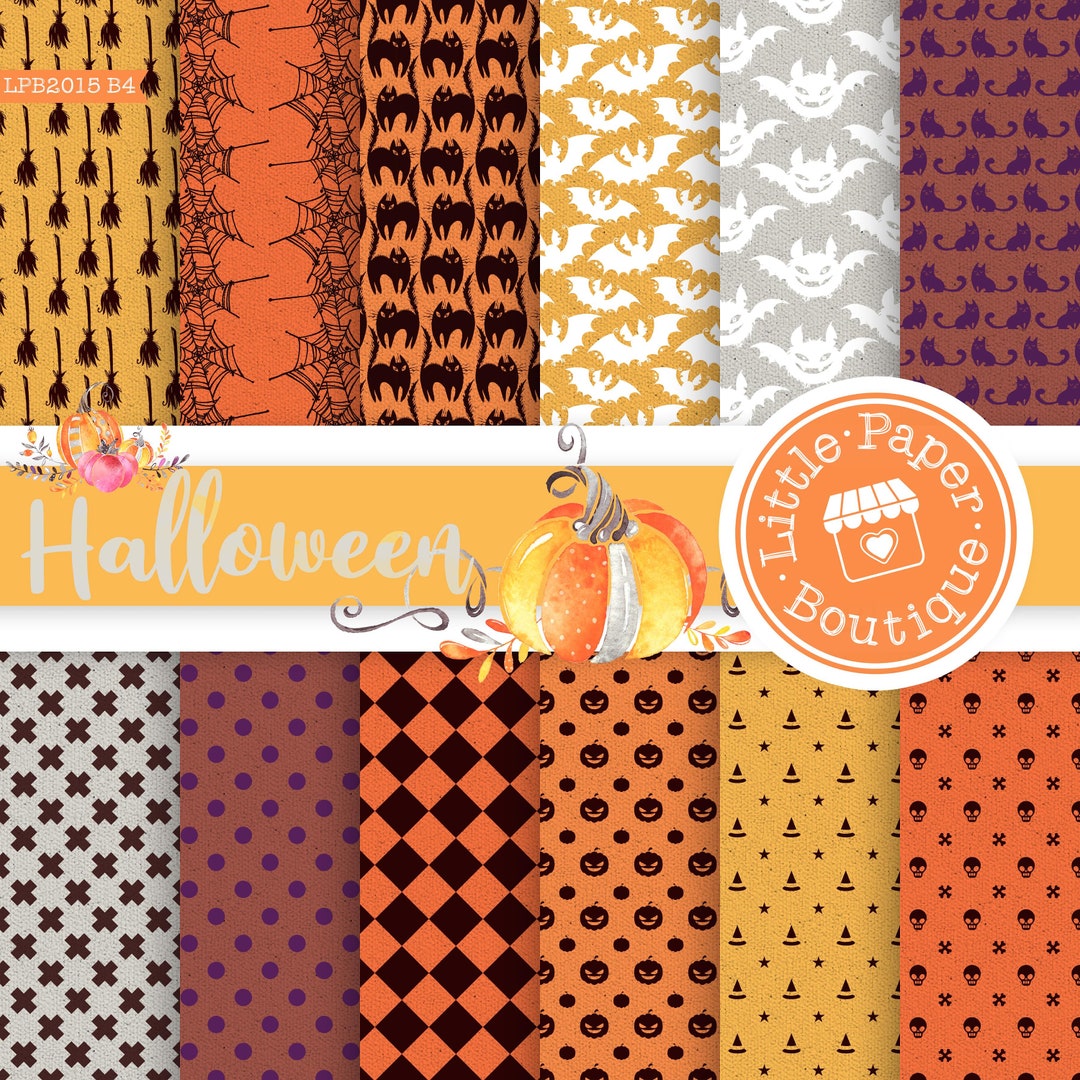 Halloween Digital Paper,halloween Papers,halloween Backgrounds ...