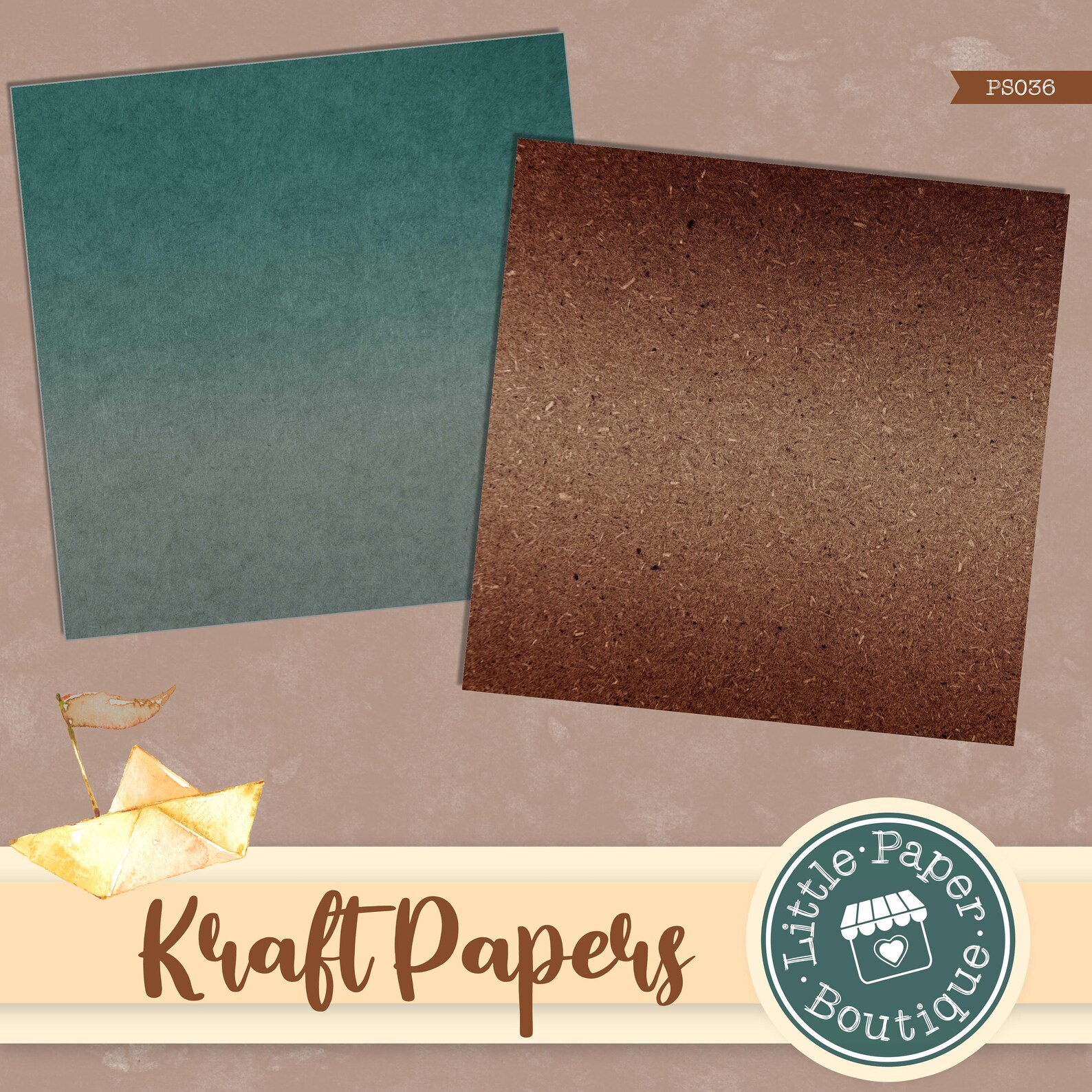 Kraft digital papers Cardboard backgrounds brown scrapbook | Etsy