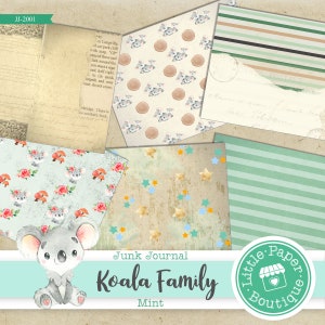 Koala Family Digital Junk Journal Kit (FULL KIT) Australian Animals ...