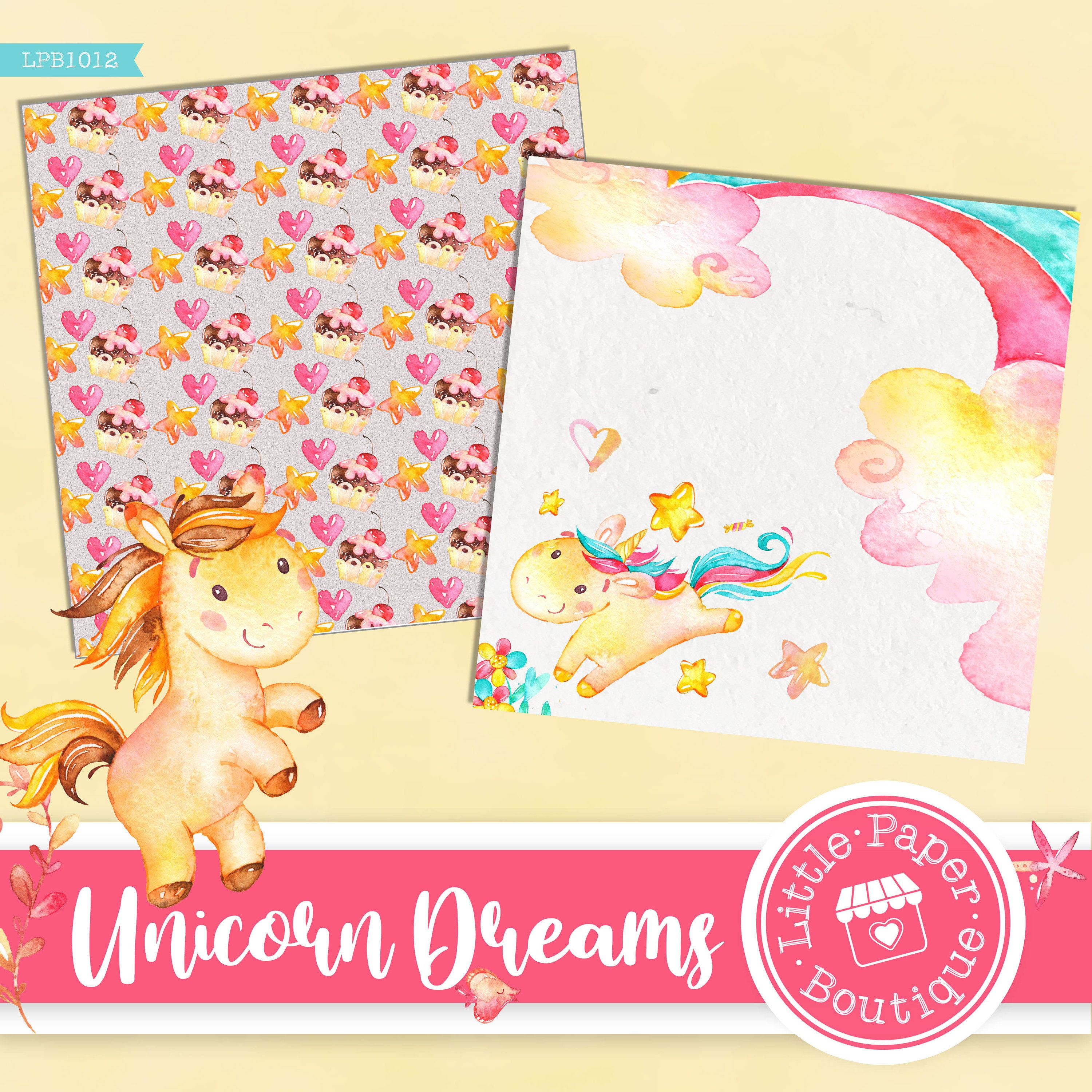 Unicorn Paper, Wizard School Magic Digital Paper Pack, Potter House ...