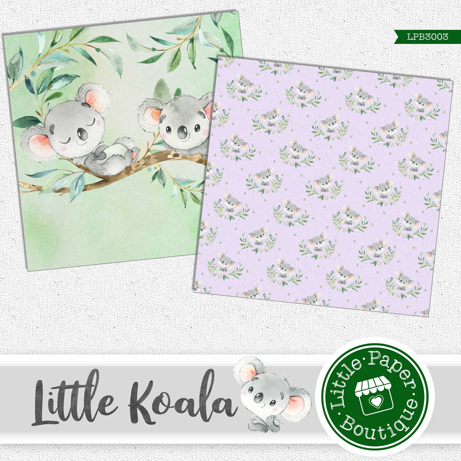 Koala Digital Paper Koala Patterns Design Your Own Birthday | Etsy