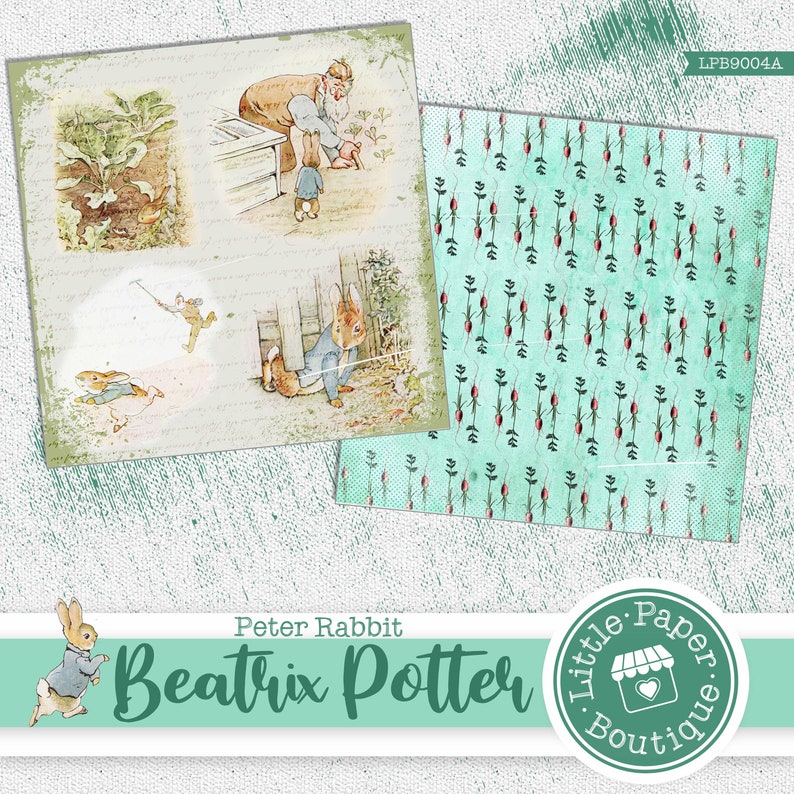 Peter Rabbit Paper Pack Beatrix Potter Digital Paper - Etsy