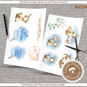 Sea Otters Family Digital Junk Journal Kit (FULL KIT) With Scrapbook ...