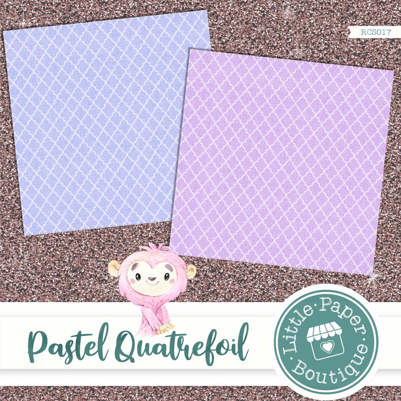 Pastel Quatrefoil Digital Paper Pack Rainbow Digital Paper | Etsy