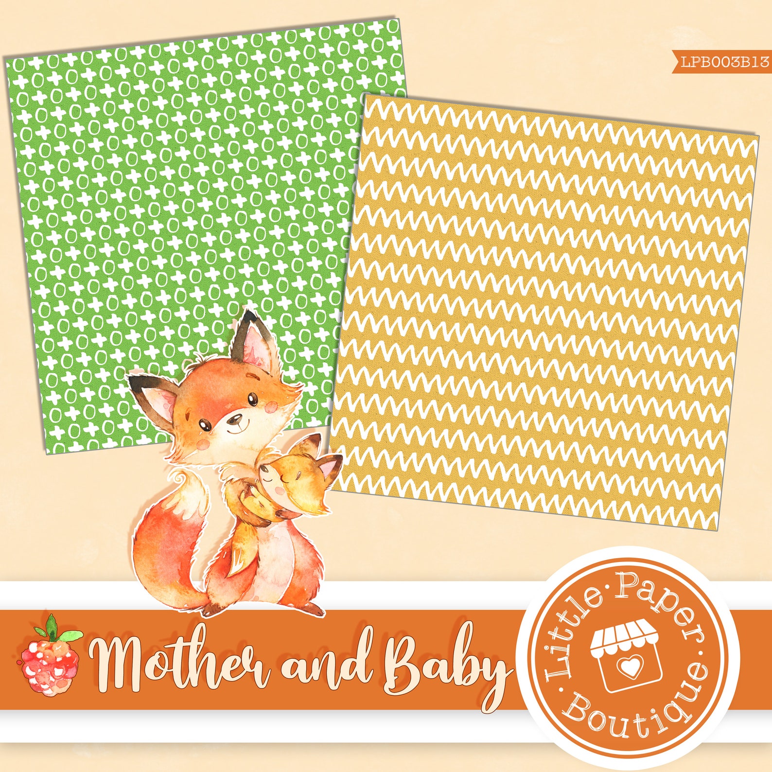 Fox Print Scrapbook Paper Fox Paper Fox Pattern Arctic | Etsy