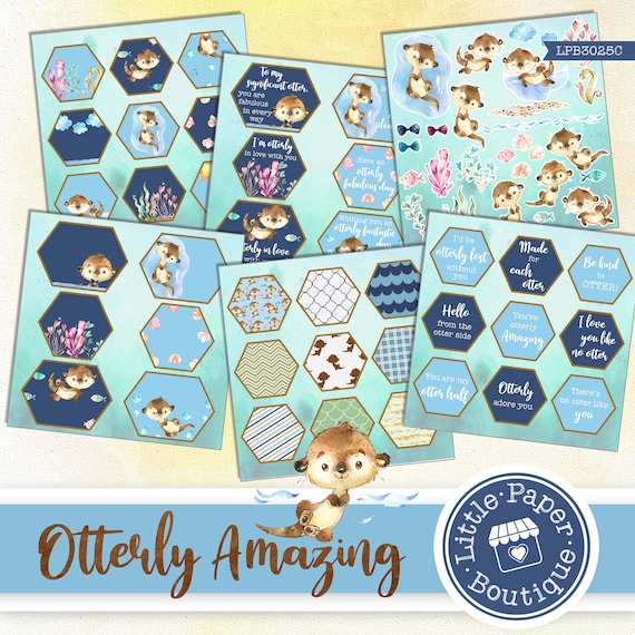 Otter Printable Paper Otter Downloadable Paper Otter Digital | Etsy