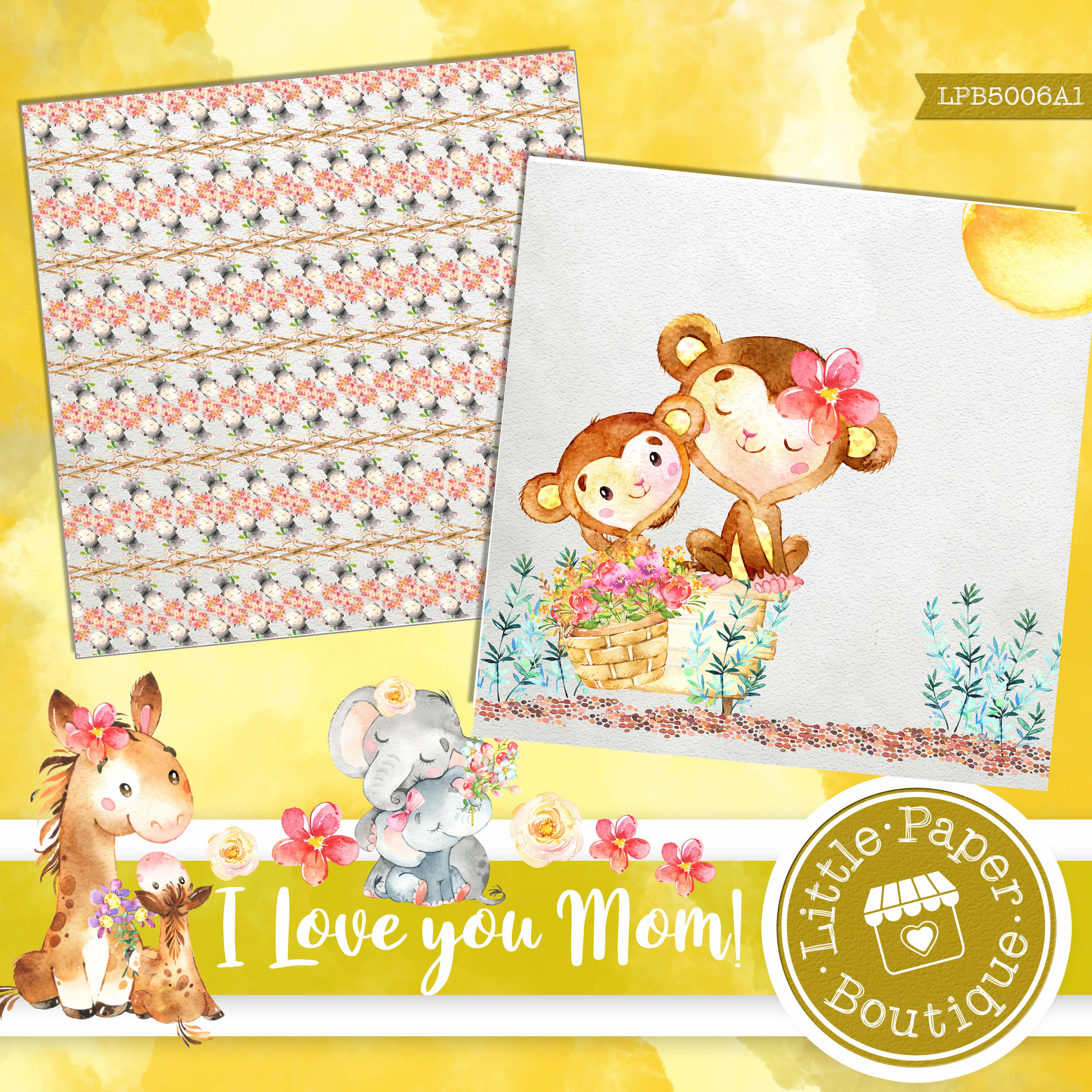 Mother's Day Digital Paper Mother's Day Floral - Etsy