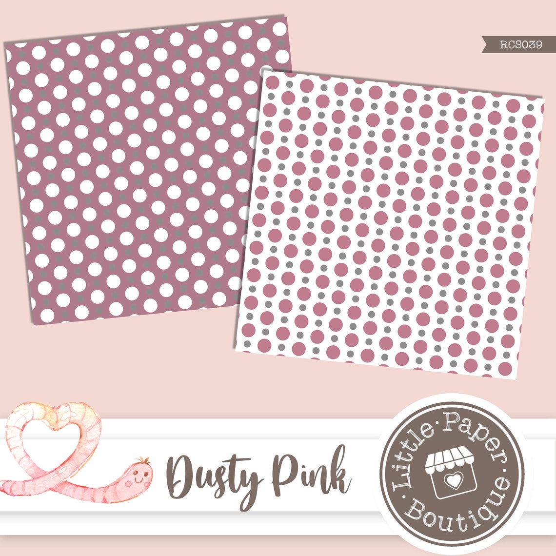 Cute Pink Digital Paper Set Rainbow Patterned Paper Polka - Etsy