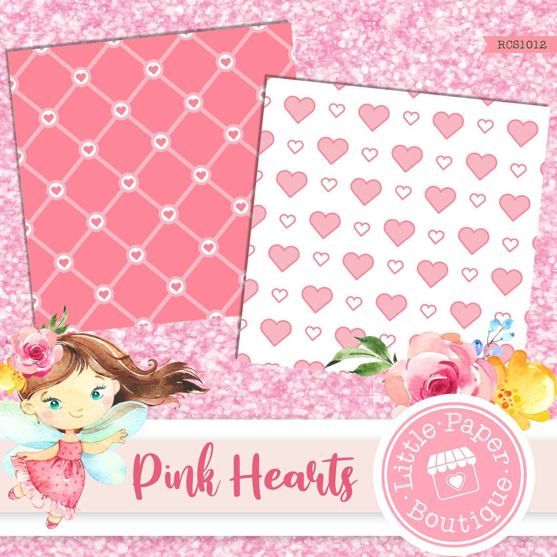 Baby Girl Pinks Digital Scrapbook Paper Pack Instant Download | Etsy