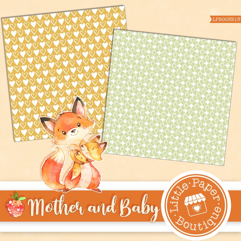 Fox Print Scrapbook Paper Fox Paper Fox Pattern Arctic | Etsy