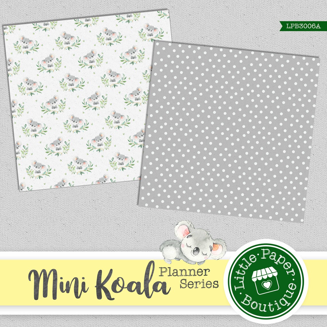 Koala Digital Paper Koala Patterns Design Your Own Birthday | Etsy