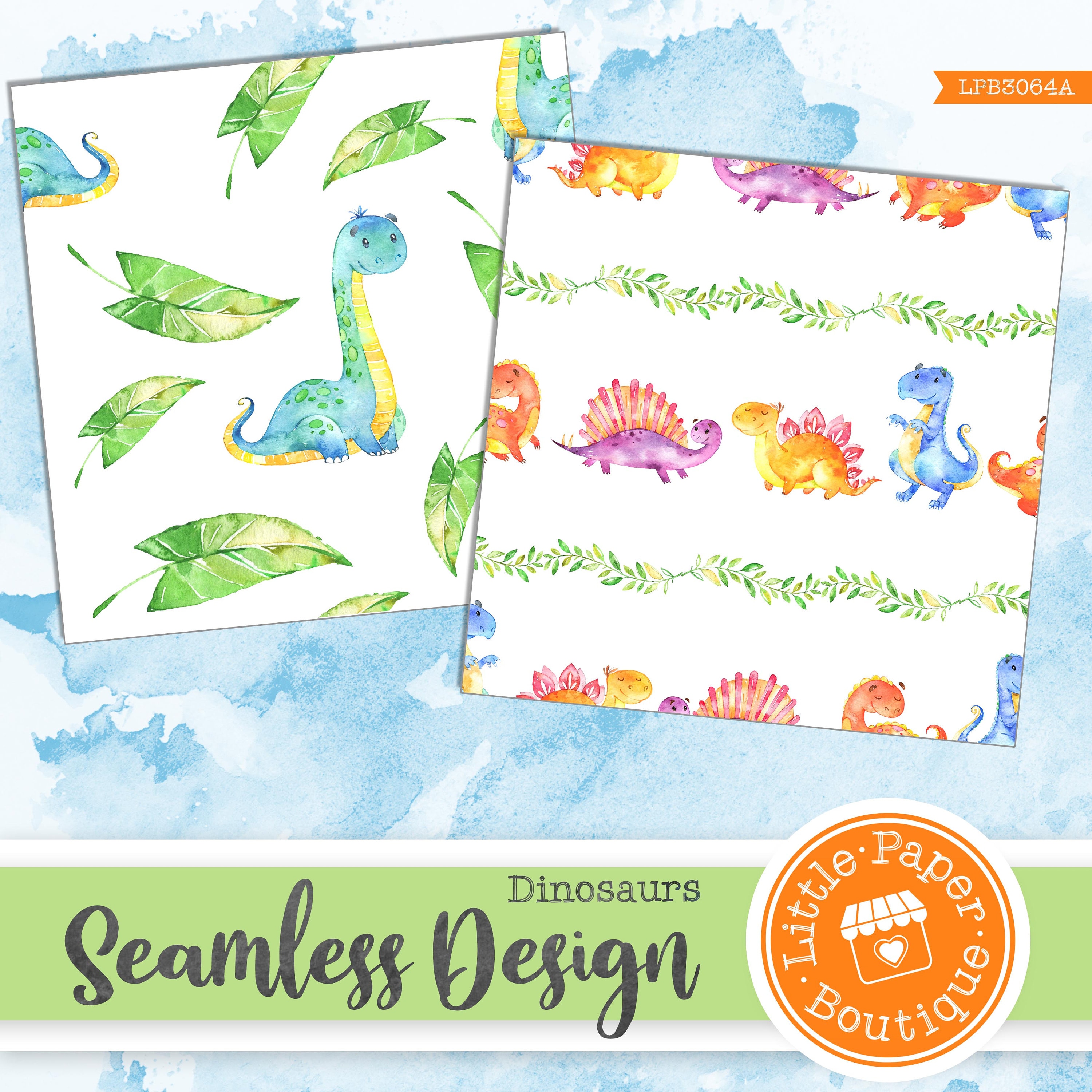 Dinosaur digital paper jurassic scrapbook papers dinosaurs | Etsy