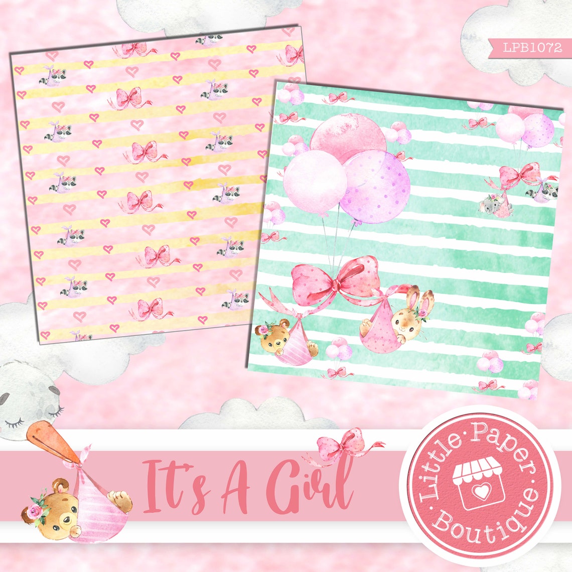 Nursery Digital Papers Baby Papers Newborn Papers Nursery | Etsy