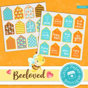 Bumble Bee Digital Papers, Bumble Bee Digital Tag, Valentine Bee ...