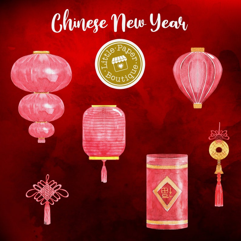 Chinese New Year Clipart Chinese Tradition Clip Art New Year - Etsy