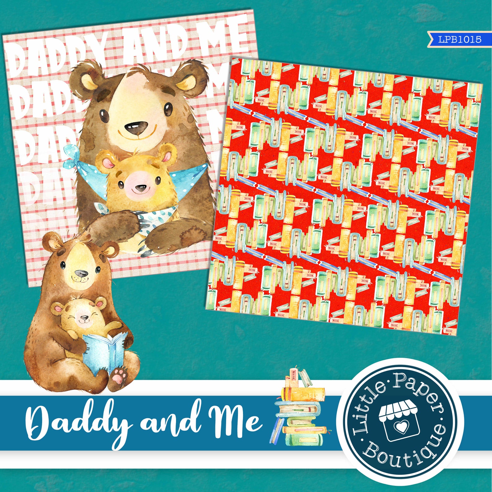 Teddy Bear Digital Paper Teddy Bears Digital Scrapbook | Etsy