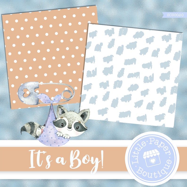 Baby Boy Digital Paper SEAMLESS Little Boy Digital - Etsy