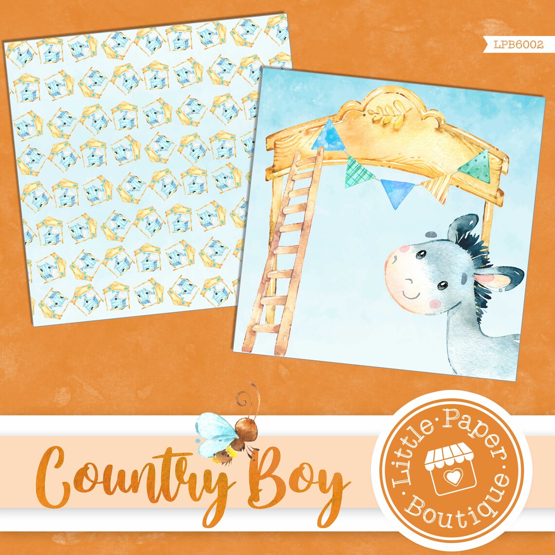 Farm Digital Paper Farm Animal Digital Paper Red Tractor - Etsy