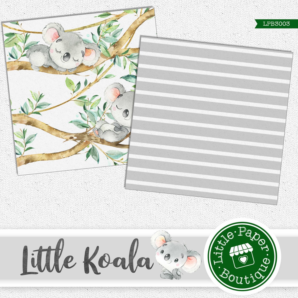 Koala Digital Paper Koala Patterns Design Your Own Birthday | Etsy