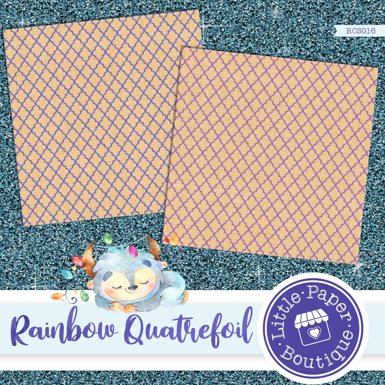 Quatrefoil Digital Paper Pack Digital Scrapbook Papers Pastel - Etsy