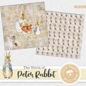 Peter Rabbit Paper Pack, Beatrix Potter, Digital Paper, Printable Paper ...