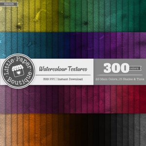 Watercolor Digital Paper 100 Rainbow Colors Water Colour Background ...