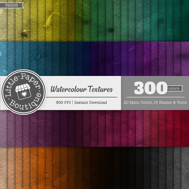 Watercolor Digital Paper 100 Rainbow Colors Water Colour - Etsy