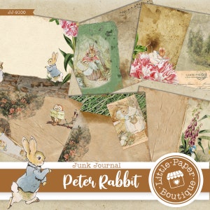 Peter Rabbit by Beatrix Potter Digital Junk Journal Kit (FULL KIT) With ...