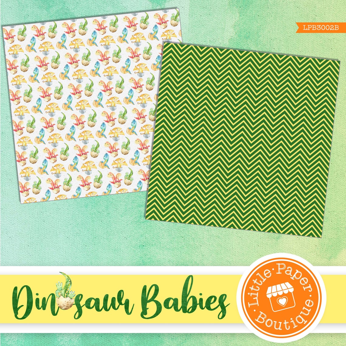 Dinosaur Digital Paper Jurassic Scrapbook Papers Dinosaurs | Etsy