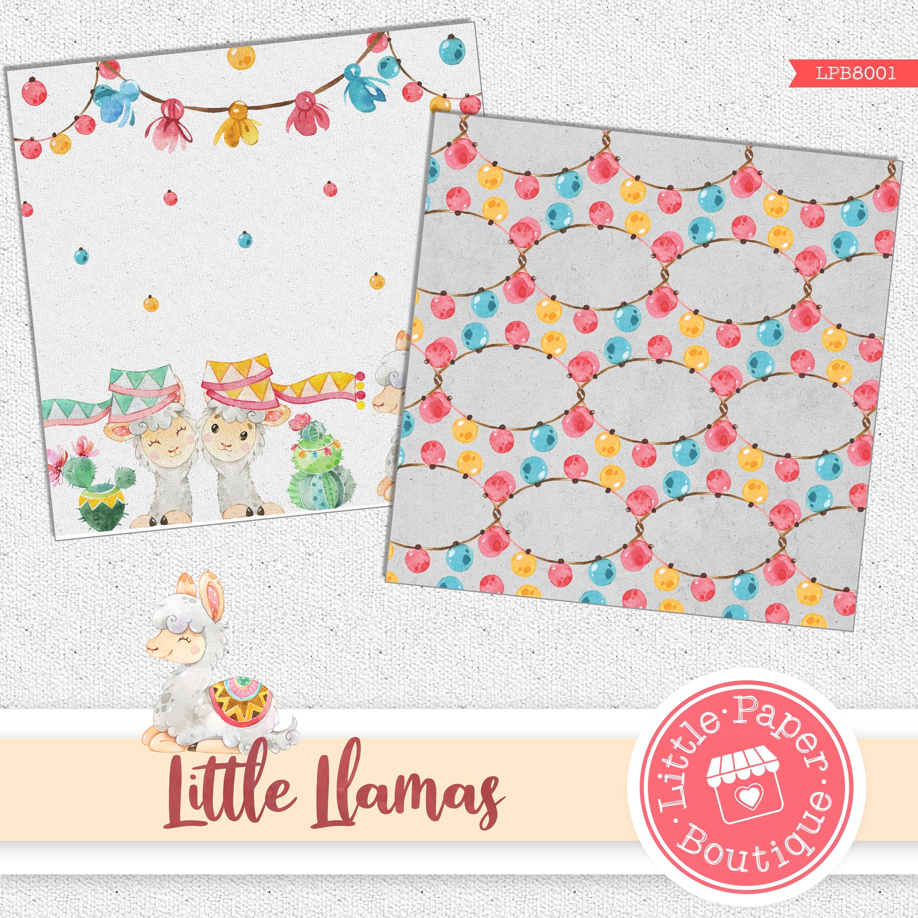 Llama Clipart Llama Digital Paper Llama Scrapbook Papers - Etsy