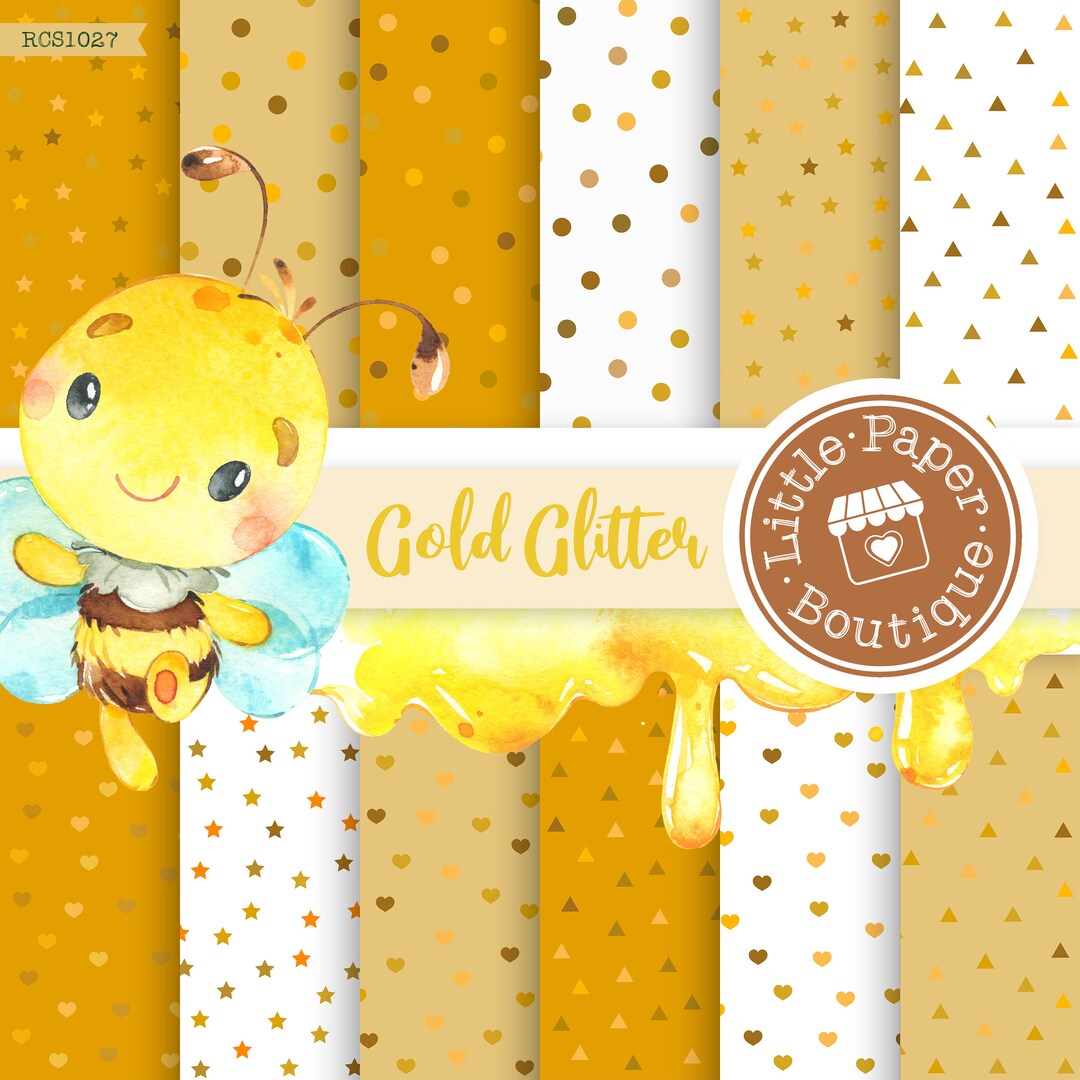 Bumble Bee Digital Papers, Honeybee Digital Patterns, Bee Papers ...