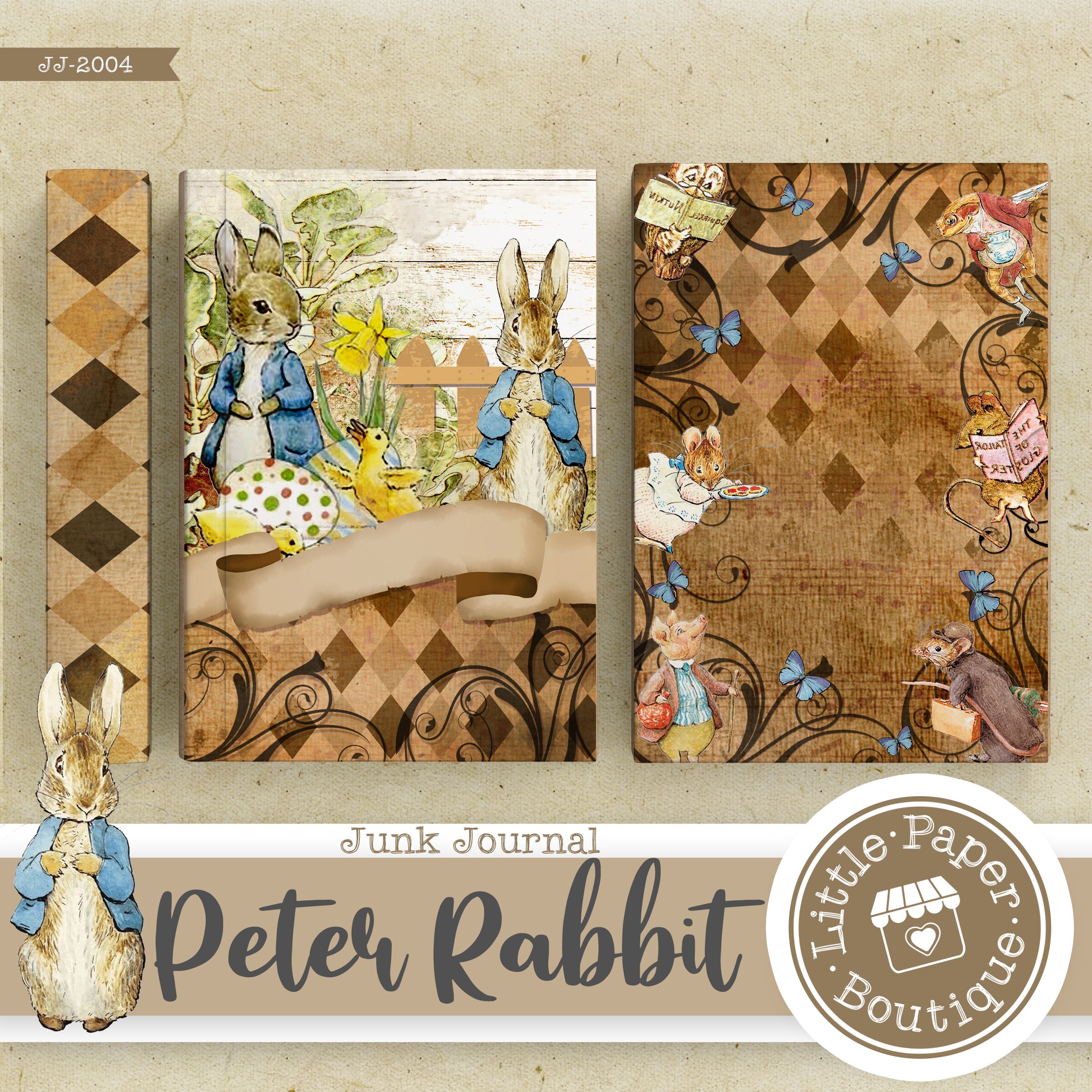 Peter Rabbit by Beatrix Potter Digital Junk Journal Kit FULL - Etsy