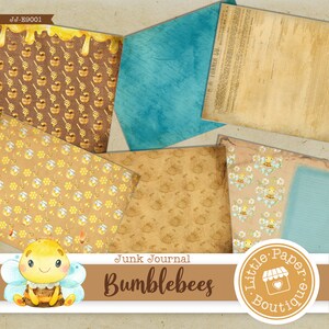 Honey Bees Digital Junk Journal Kit (FULL KIT) Bumble Bees and Hives ...