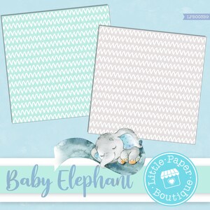 Elephant Digital Paper, Baby Elephant Digital Paper, Baby Elephant ...