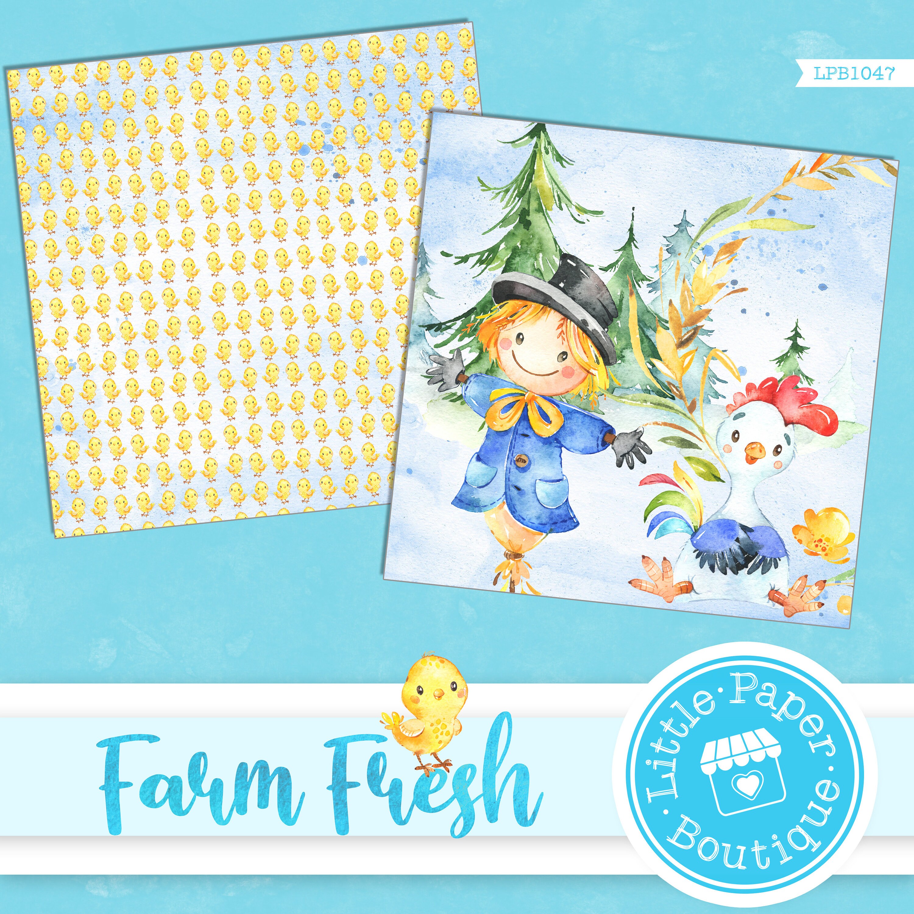 Farm Digital Paper Farm Animal Digital Paper Animal Digital - Etsy