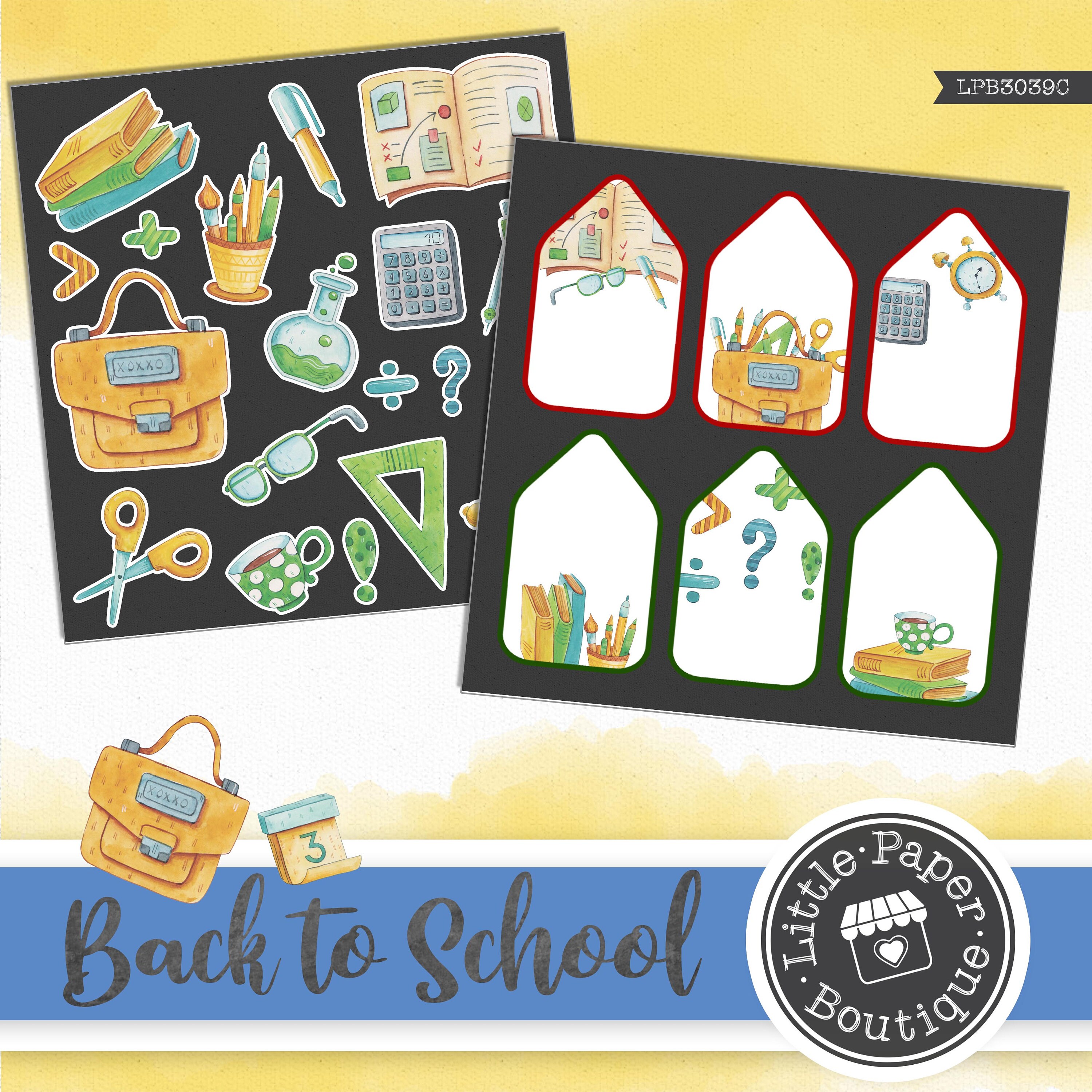 Watercolor School Clipart Back to School School Bus Backpack - Etsy