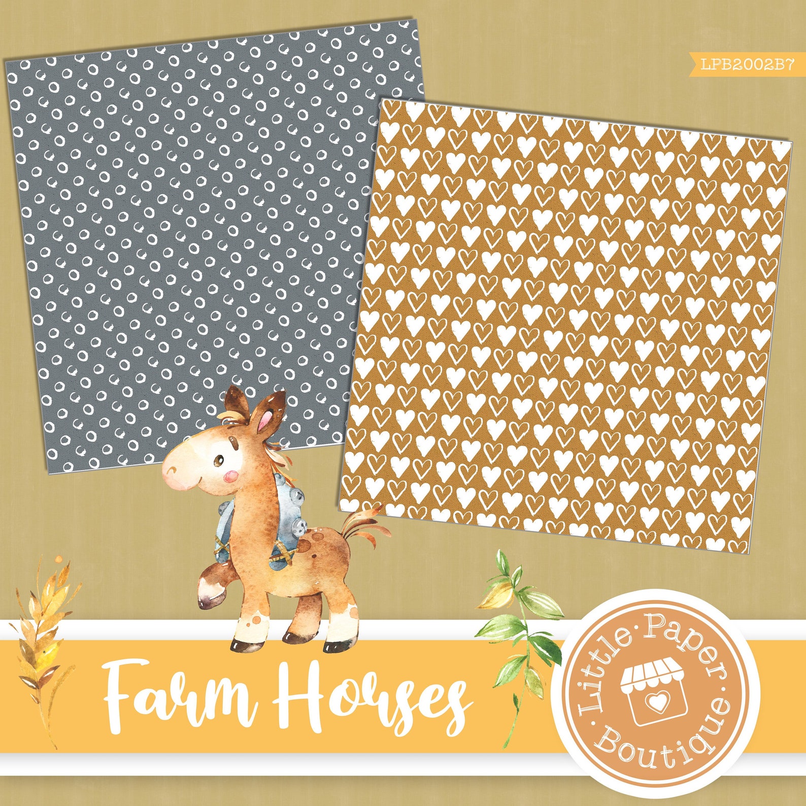 Farm Digital Paper Farm Animal Digital Paper Animal Digital - Etsy