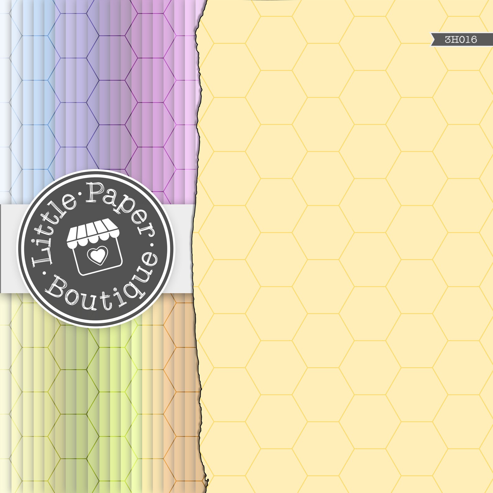 100 Colored Honeycomb Digital Paper Rainbow Hexagon Digital - Etsy