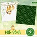 Sloth Boy Digital Papers, Sloth Party Animal for Birthday, Baby Shower ...