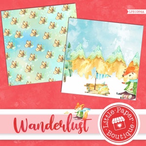 Hiking Digital Paper, Camping Digital, Woodland Pattern, Forest Camping ...