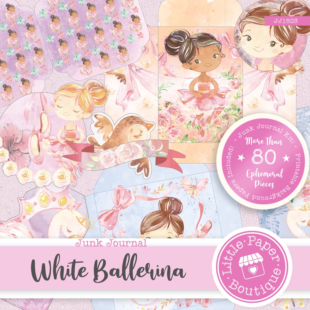 Ballerina Dancer Digital Junk Journal Kit (FULL KIT) With Scrapbook ...