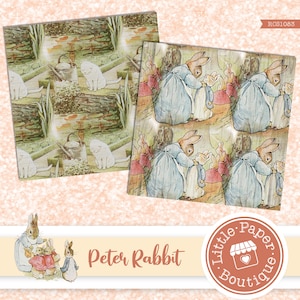 SEAMLESS Peter Rabbit by Beatrix Potter Digital Backgrounds A4 & Letter ...