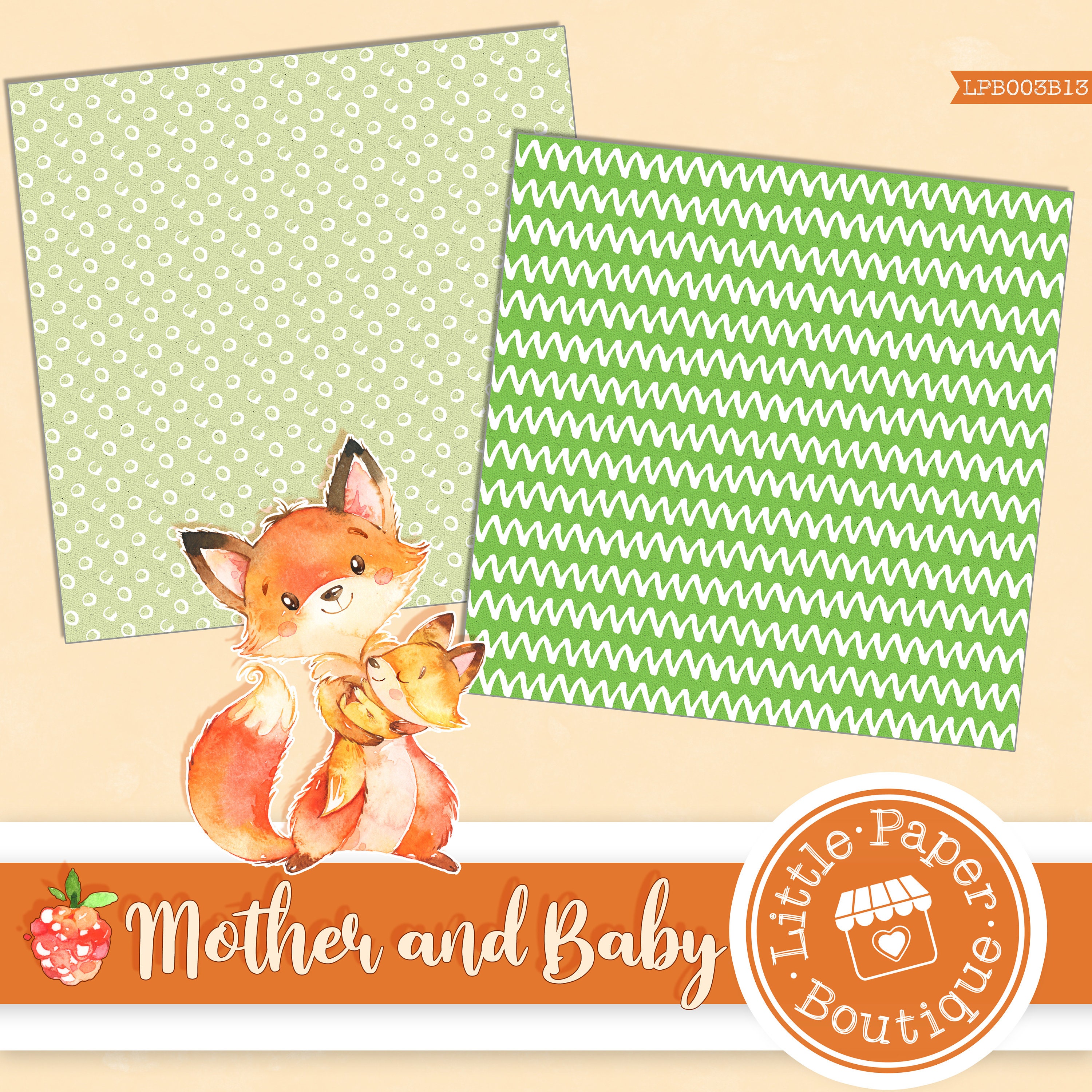 Fox Print Scrapbook Paper Fox Paper Fox Pattern Arctic - Etsy