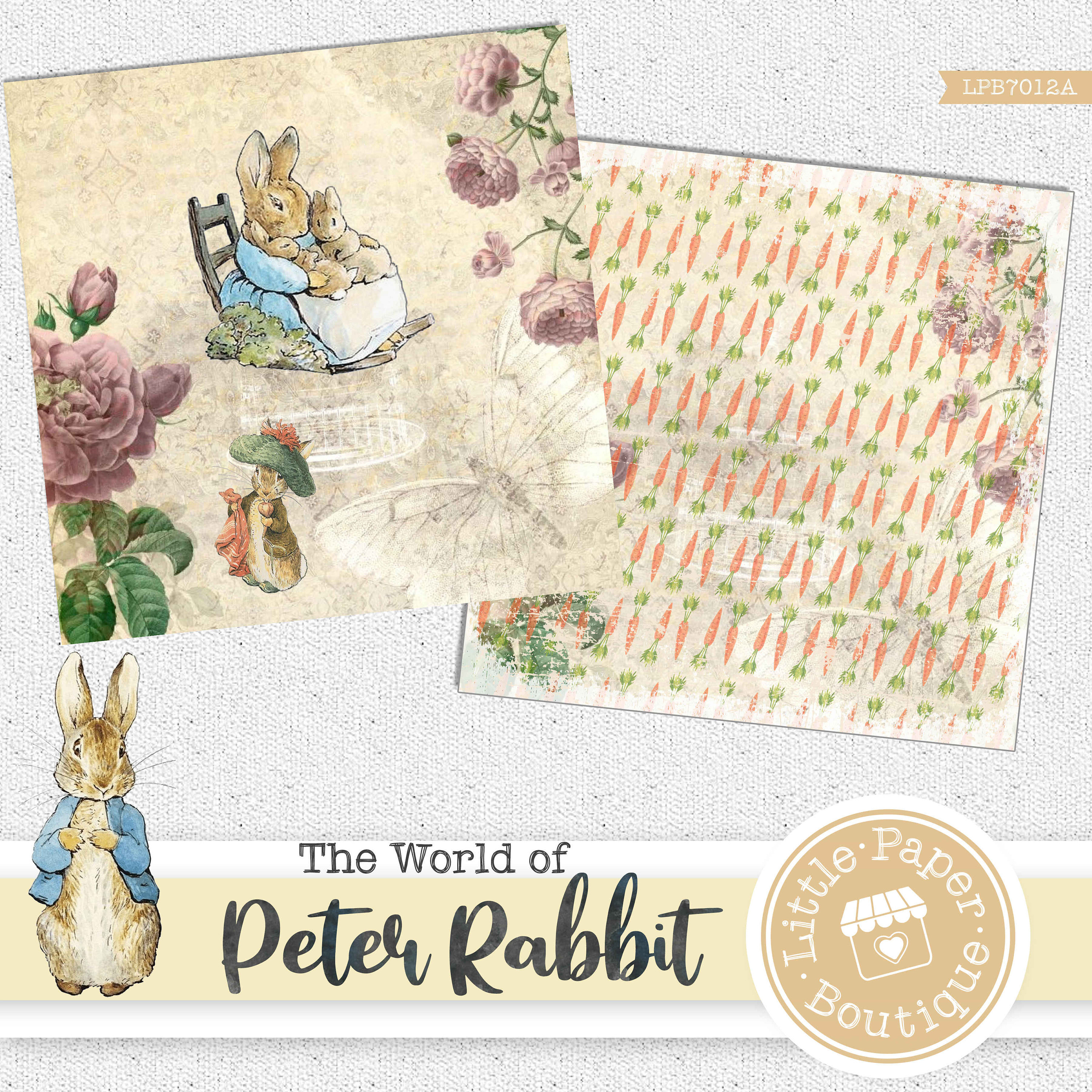 Peter Rabbit Paper Pack, Beatrix Potter, Digital Paper, Printable Paper ...